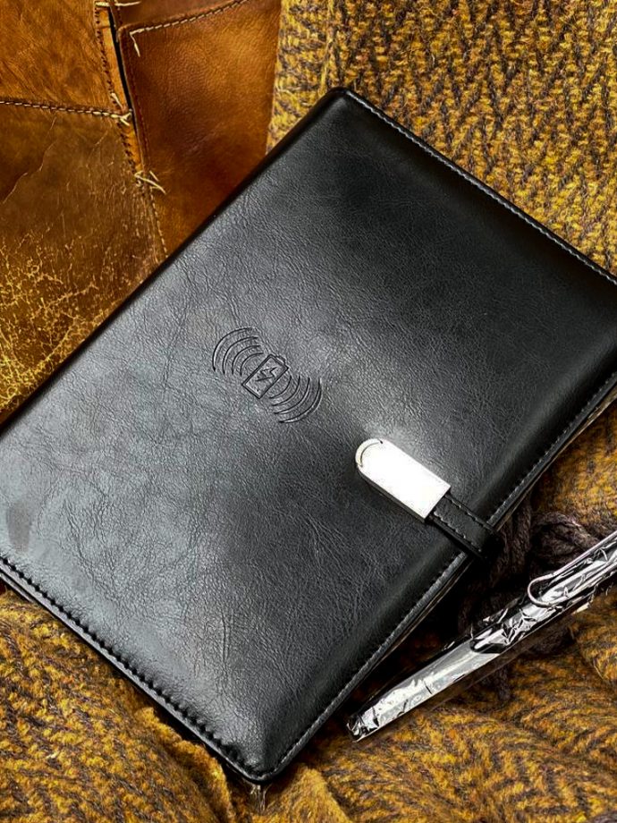 Smart блокнот з зарядкою еко-шкіра павербанк 10000 mAh - Volt Tok